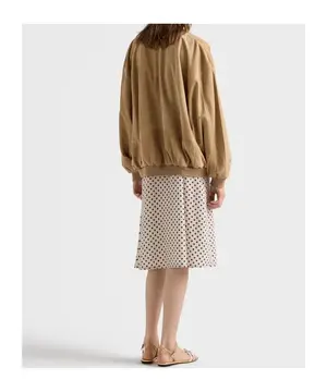 Prada Polka-dot Print Marocain Shirt Dress