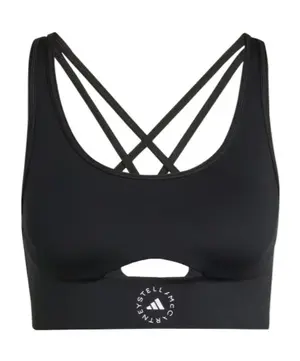 Adidas By Stella McCartney Cross-back Sports Bra - Black