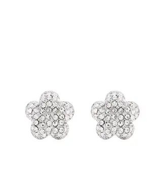 Marc Jacobs Daisy Pave Stud Earrings - Silver/crystal