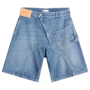 J.W.ANDERSON Anchor-detail Denim Shorts - Blue