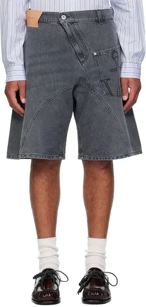 J.W.ANDERSON Twisted Anchor-pocket Denim Shorts