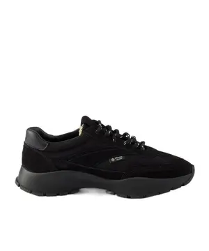 Prada Mesh And Suede Sneakers With Bow Detailing - Black