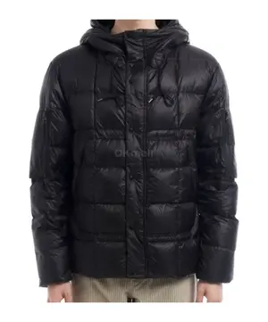 TEN C Hooded Down Jacket - Black
