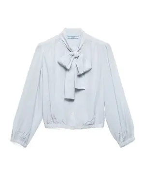 Prada Crepe De Chine Shirt - Interstellar Blue