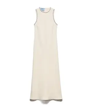Prada Sleeveless Embellished Maxi Dress