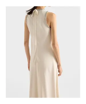 Prada Sleeveless Embellished Maxi Dress