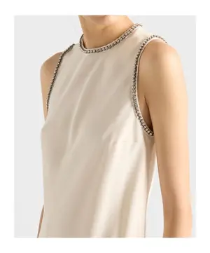 Prada Sleeveless Embellished Maxi Dress