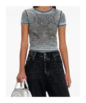 DIESEL® Strass-embellished Burnout T-shirt