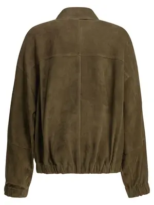 Brunello Cucinelli Elasticated Hem Zipped Jacket - Brown