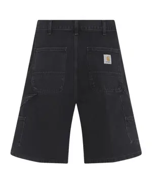 Carhartt Work In Progress Denim Shorts With Belt Loops And Five Pockets
