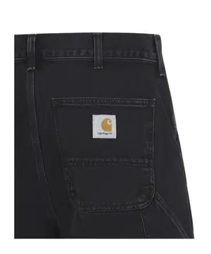 Carhartt Work In Progress Denim Shorts With Belt Loops And Five Pockets