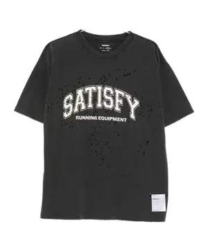 Satisfy Mothtech Distressed Logo T-shirt - Black