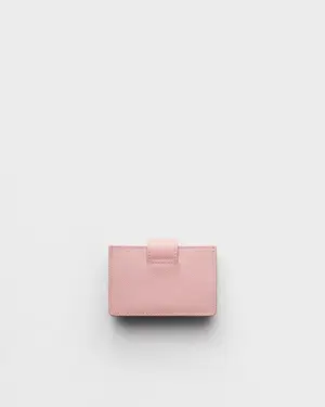 Prada Saffiano And Smooth Leather Card Holder