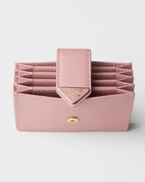 Prada Saffiano And Smooth Leather Card Holder