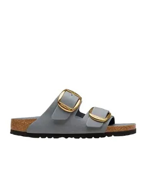 BIRKENSTOCK Arizona Big Buckle Flat Sandals - Gray