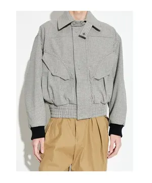 Dries Van Noten Checked Long Sleeve Jacket