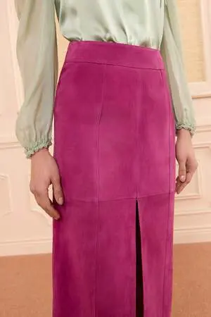 Ulla Johnson Orion Suede Pencil Skirt