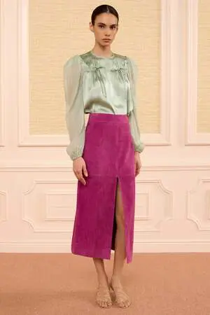Ulla Johnson Orion Suede Pencil Skirt