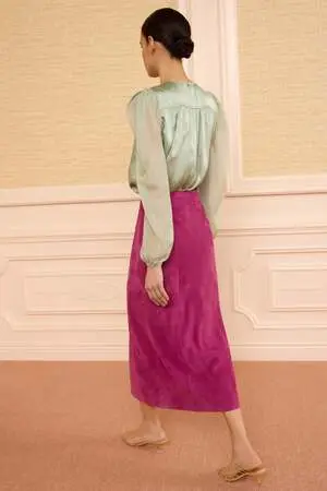 Ulla Johnson Orion Suede Pencil Skirt