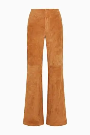 Ulla Johnson Freja Suede Tapered Pants - Cognac