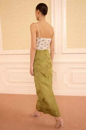 Ulla Johnson Sylvette Organza Cropped Bustier Top - Violet Leaf