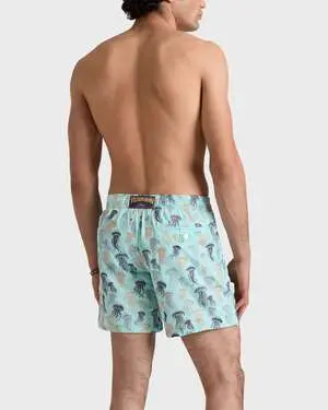 Vilebrequin Limited Edition Jellyfish Dance Embroidered Swim Trunks - Blue