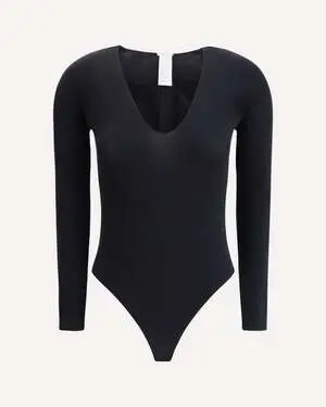 Wolford V-neck Long Sleeve Bodysuit