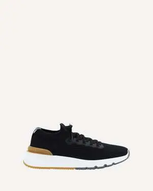 Brunello Cucinelli Cotton Lace-up Sneakers - Black