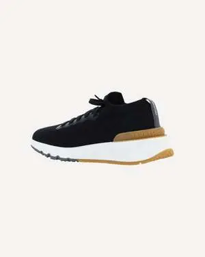 Brunello Cucinelli Cotton Lace-up Sneakers - Black