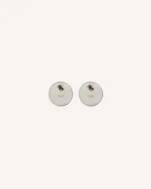 Versace Medusa Motif Coin Earrings - Grey