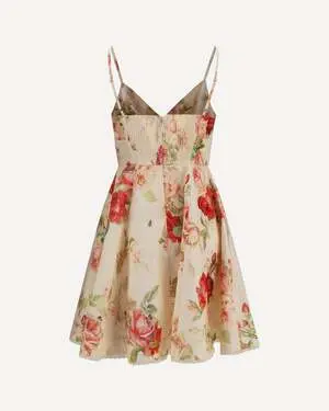 Zimmermann Roselight Floral Linen Dress