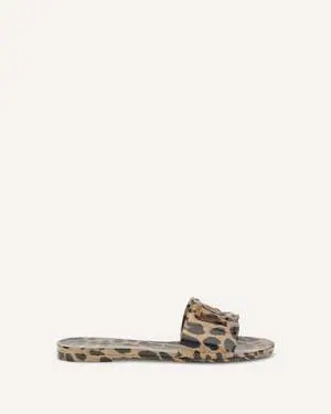 Dolce & Gabbana Dolce & Gabbana Leopard Print Rubber Slides Multicolour