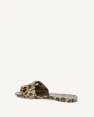 Dolce & Gabbana Leopard Print Rubber Slides - Multicolour