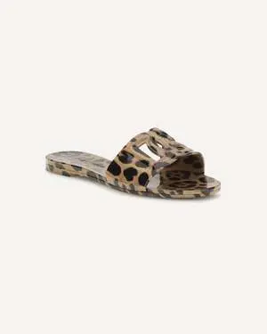 Dolce & Gabbana Leopard Print Rubber Slides - Multicolour