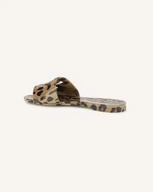 Dolce & Gabbana Leopard Print Rubber Slides - Multicolour