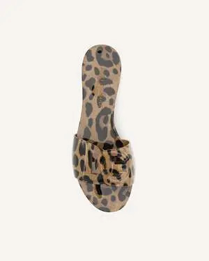 Dolce & Gabbana Leopard Print Rubber Slides - Multicolour