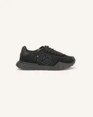 Dolce & Gabbana Leather And Lace Sneakers