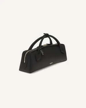 Alaïa Le Teckel Satin Clutch - Black