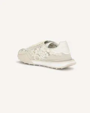 Dolce & Gabbana Leather And Lace Sneakers