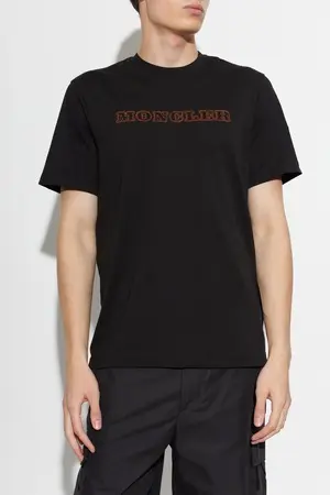 Moncler T-shirt With Logo - Black
