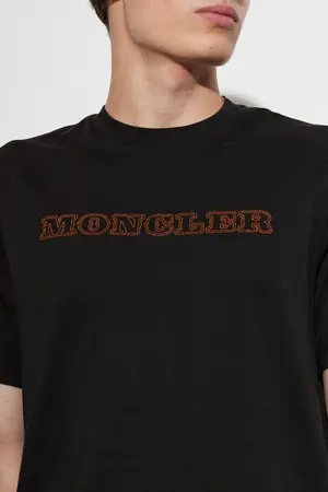 Moncler T-shirt With Logo - Black