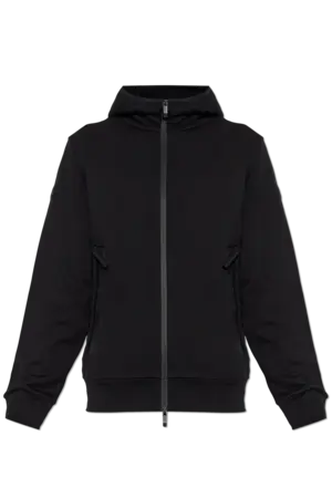 MONCLER Moncler Zip-Up Hooded Sweatshirt With Embroidered Logo