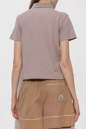Moncler Polo Shirt With Logo Patch