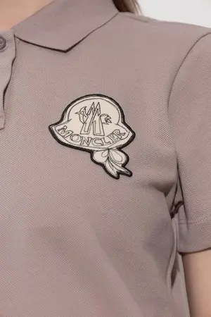 Moncler Polo Shirt With Logo Patch