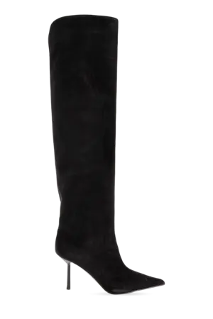 LE SILLA Suede Heeled Knee Boots "bella - Black