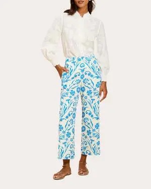 Mestiza New York Taylor Floral Cotton Cropped Pants