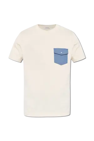 Moncler T-shirt With Pocket - Cream
