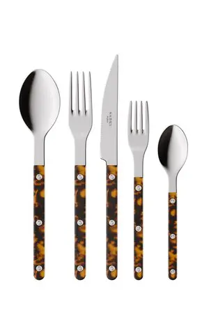 SABRE Bistrot Five-piece Silverware Set - Brown