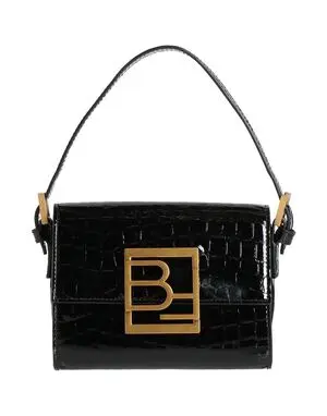 By Far Patent Leather Crocodile-print Flap Handbag