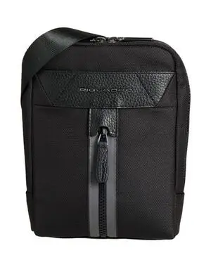 PIQUADRO Cross-body Bag Cow Leather, Nylon, Polyester, Metal - Black